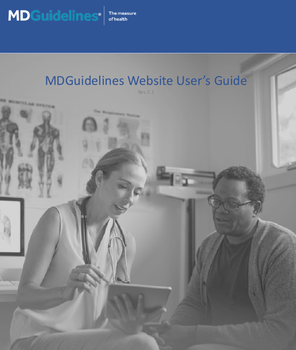 MDGuidelines User Guide - MDGuidelines